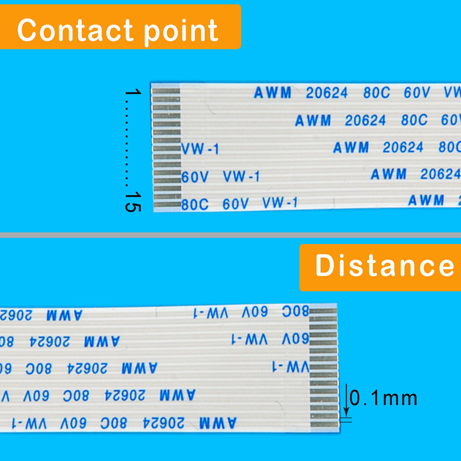 OSOYOO 15-pin Ribbon Cables(15cm/30cm/50cm) Package for Raspberry PI D