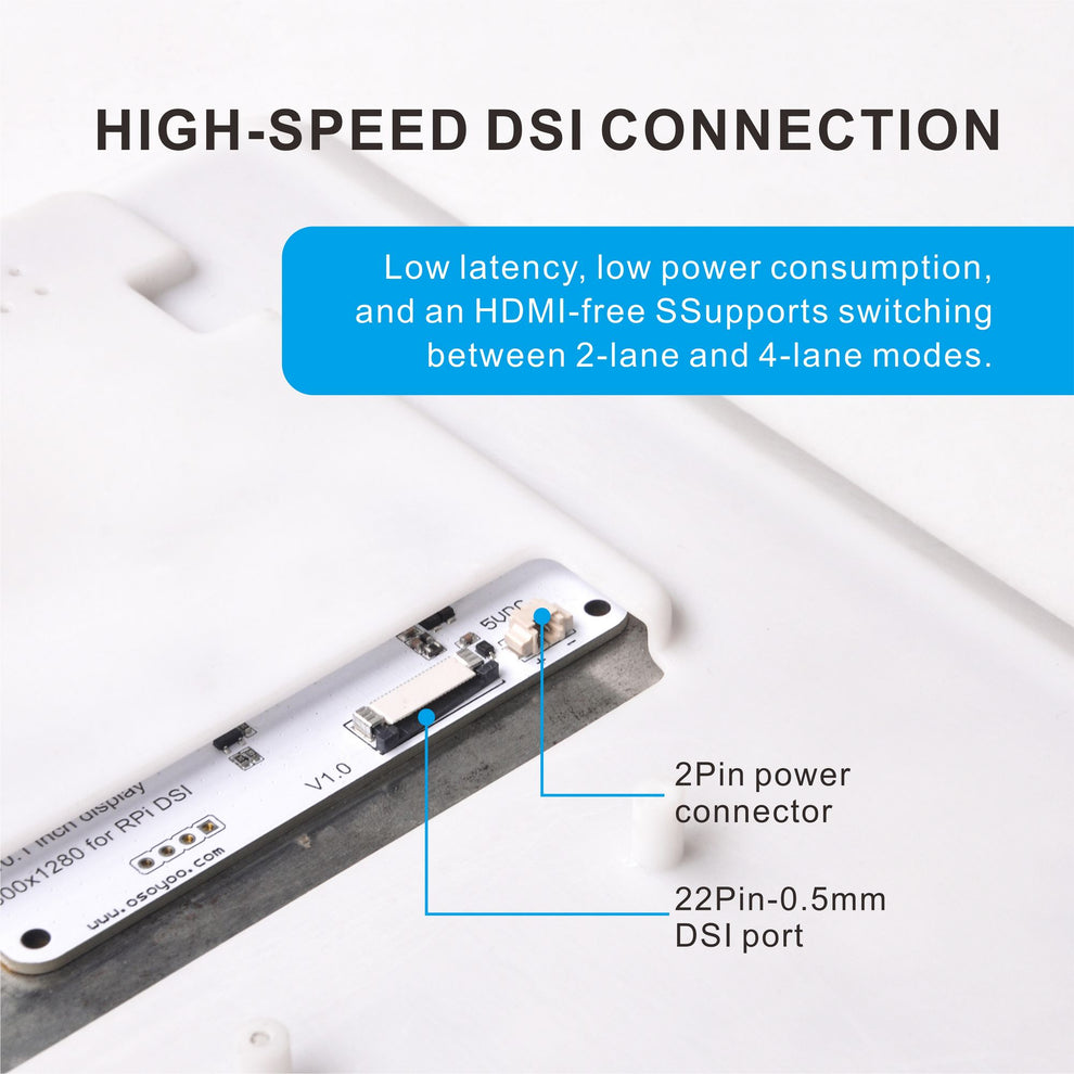 10.1″ MIPI DSI Touch Screen for Raspberry Pi 5/4/3/2, IPS 800×1280