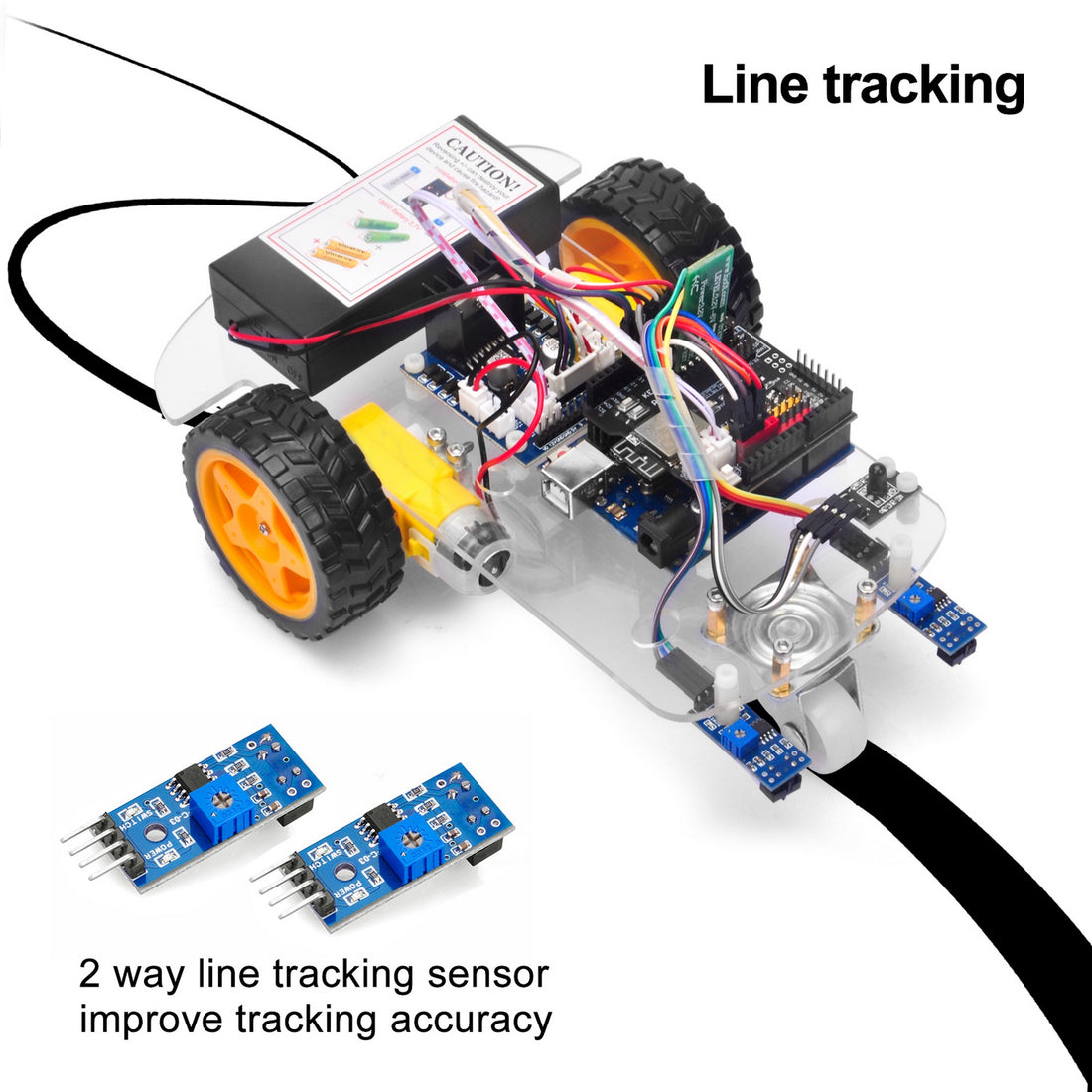 OSOYOO 2WD Robot Car Starter Kit for Arduino Educational Motorized ...