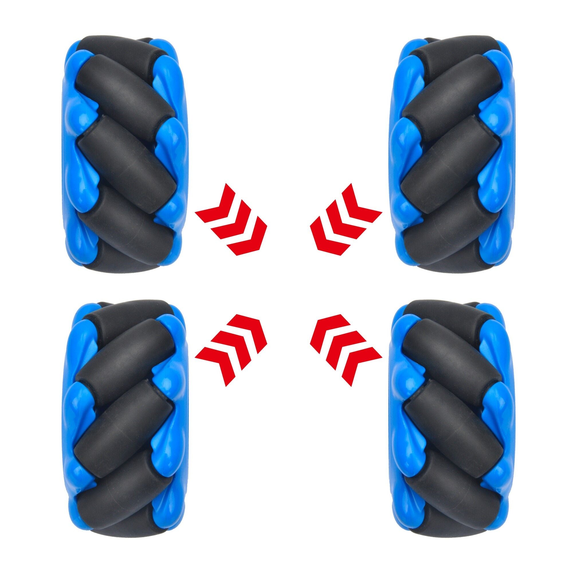 Blue mecanum wheel for arduino robotic car kit (Model #2021006600)