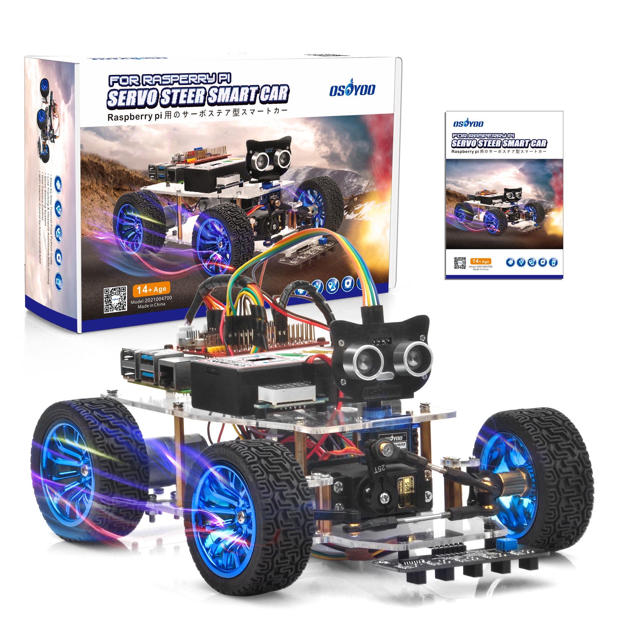 Servo Steering Robot IoT Camera Car for Raspberry Pi Free Shipping wit