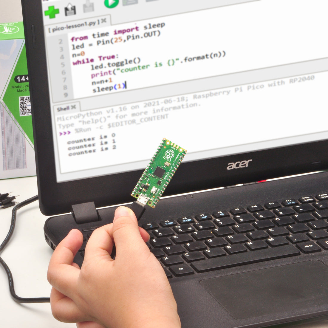 OSOYOO Raspberry Pi Pico Learning Kit - Start Coding & Building Today!