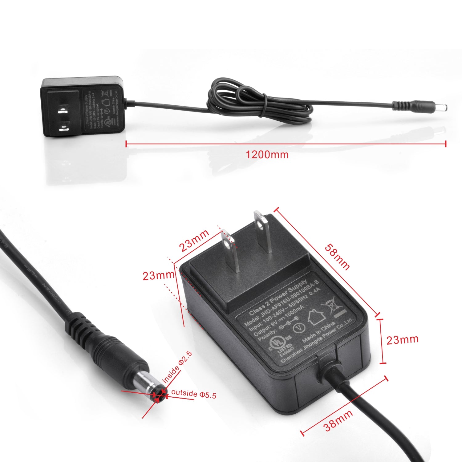 Arduino Power Supply adapter 9V 1A
