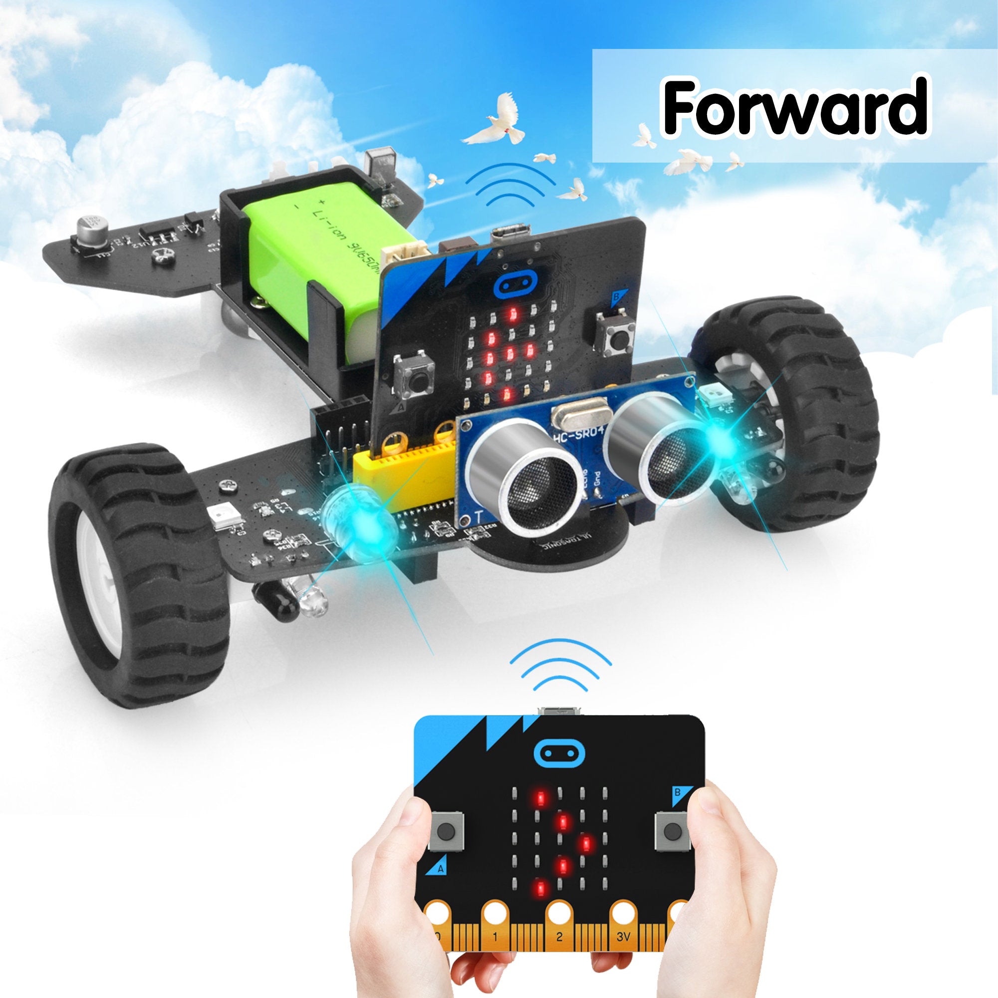 OSOYOO Photon robot kit Powered by Micro:bit