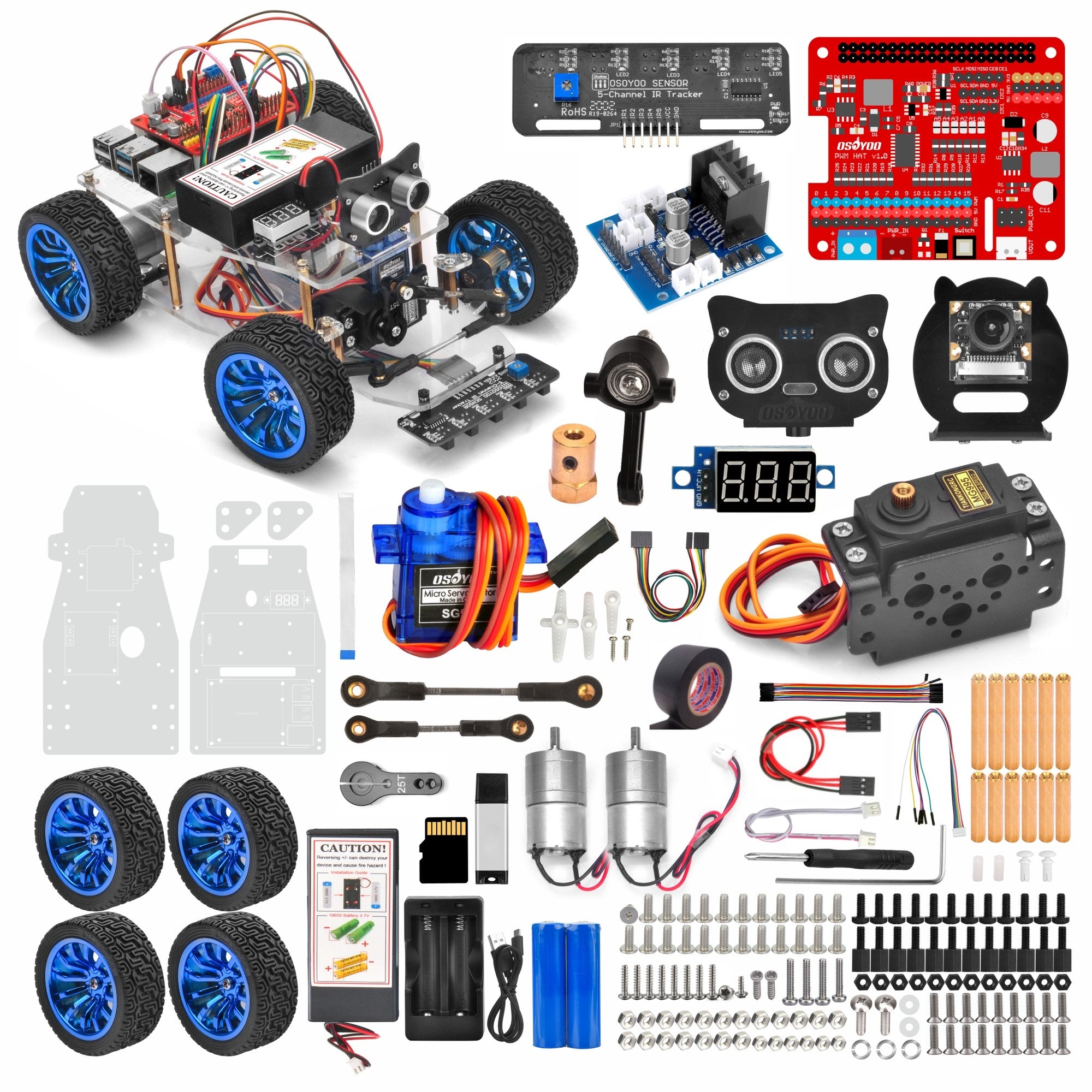 Servo Steering Robot IoT Camera Car for Raspberry Pi Free Shipping wit