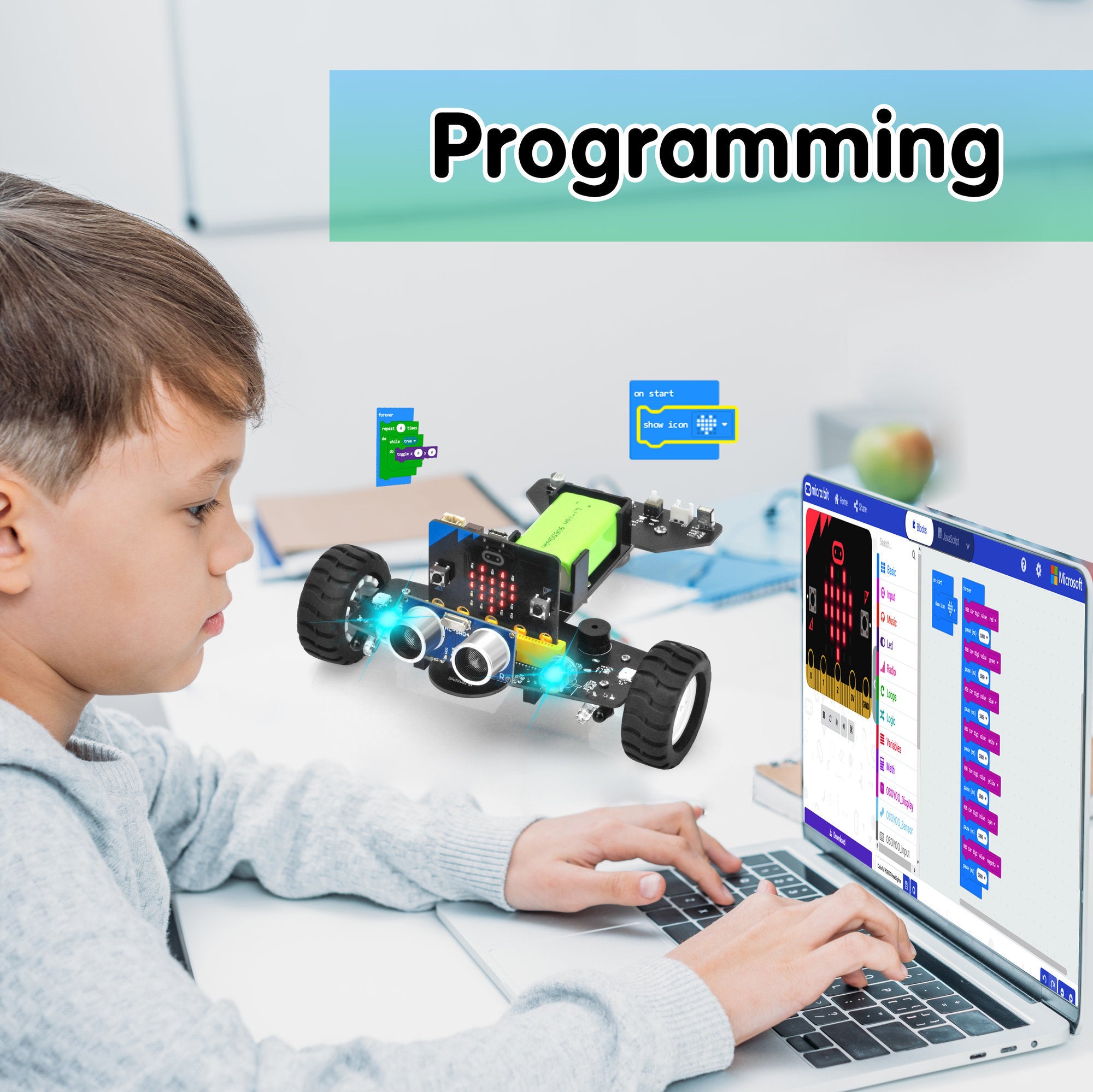 OSOYOO Photon robot kit Powered by Micro:bit