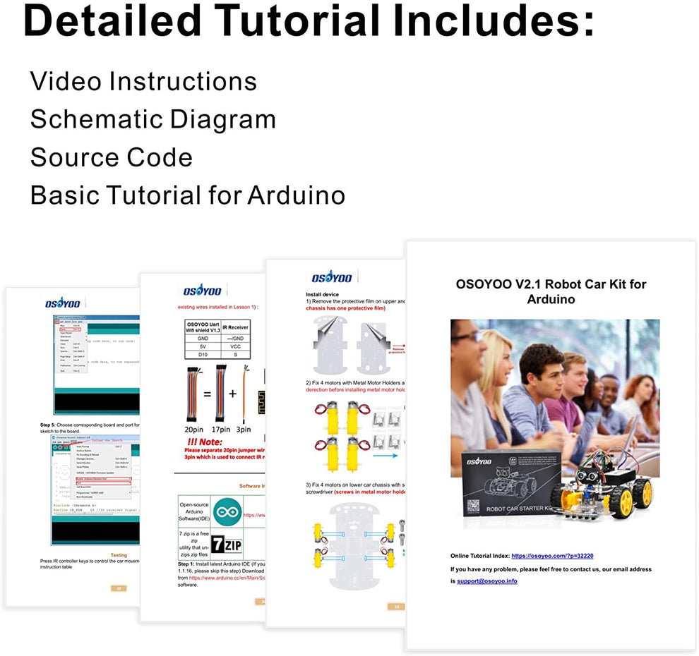 Osoyoo V21 Robot Car Starter Kit For Arduino Beginner